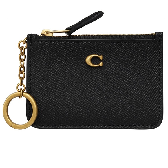 Coach | Accessories | Coach Mini Id Skinny Wallet Card Case Black ...